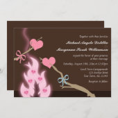 Campfire Hearts Campground Wedding Invitations | Zazzle