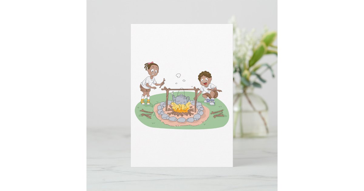 Campfire Kids Invitation | Zazzle
