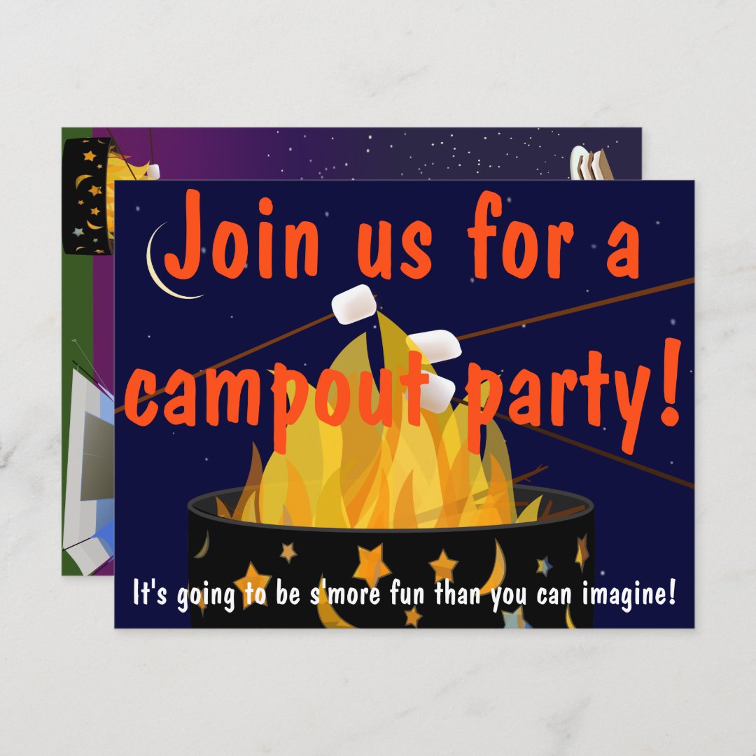 Campfire Party Invitation | Zazzle