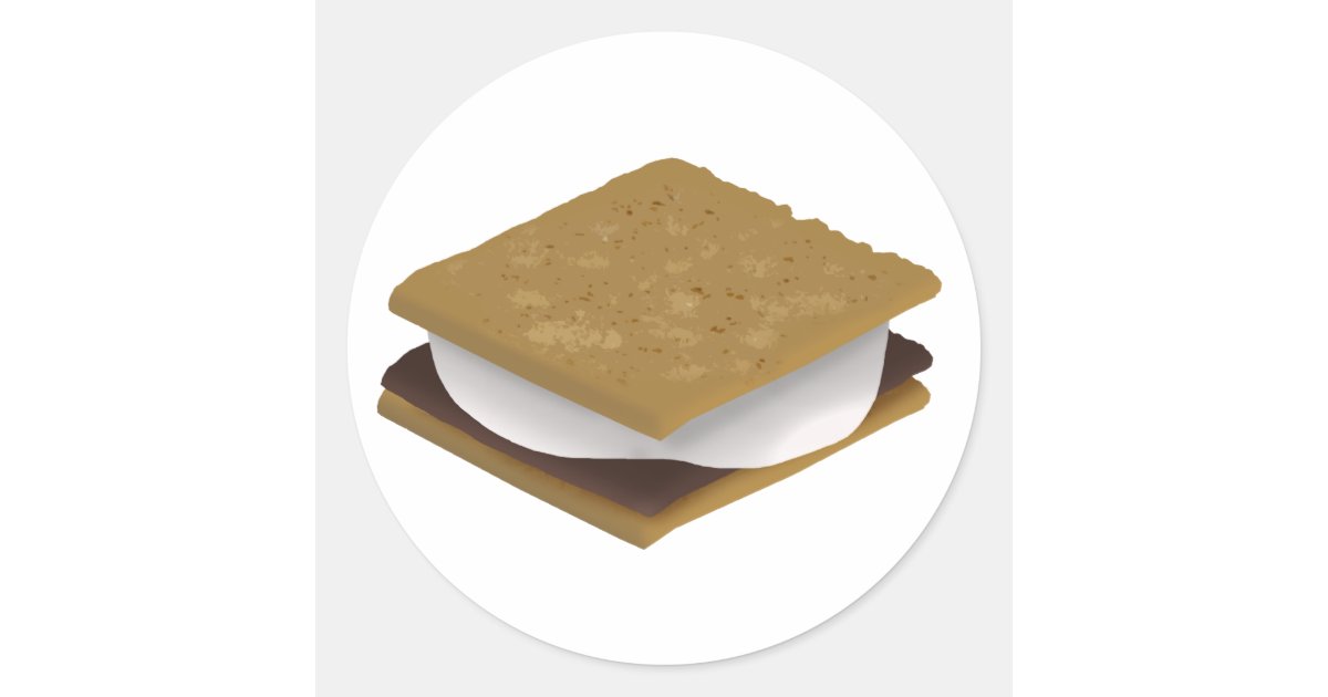 Campfire Smores Classic Round Sticker | Zazzle