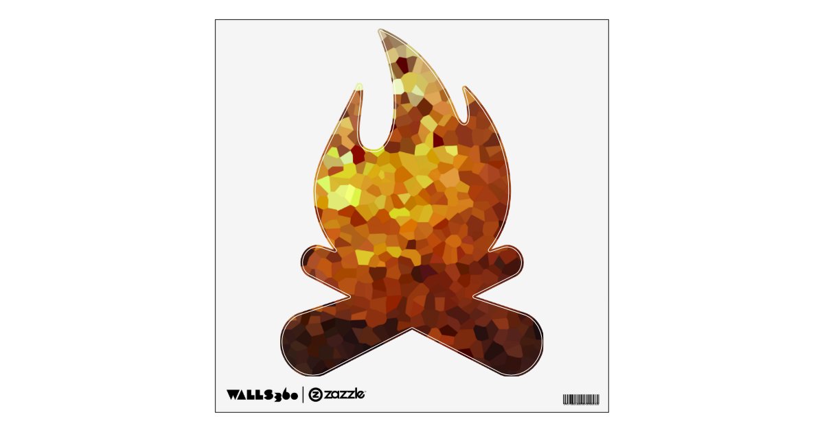 Campfire Wall Decal | Zazzle