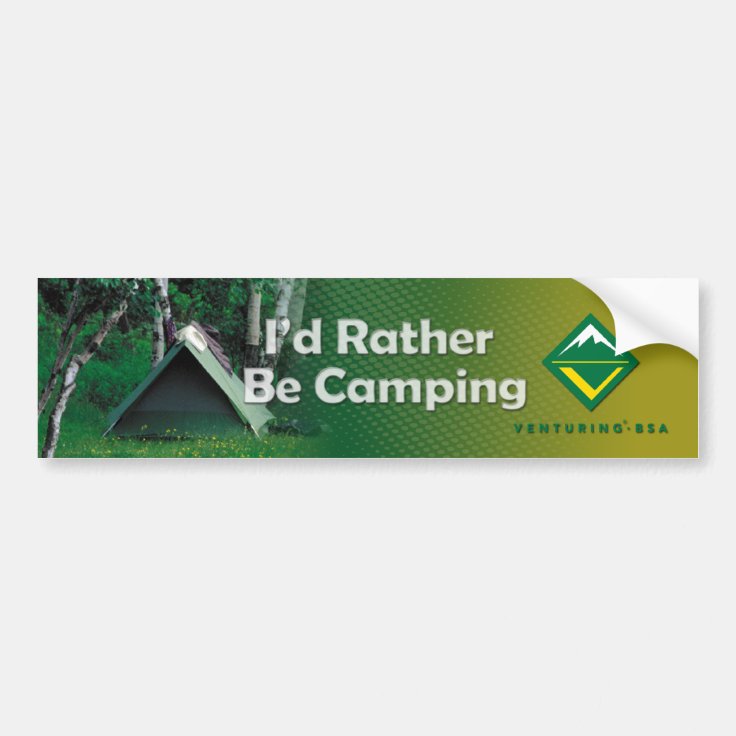 Camping Bumper Sticker | Zazzle