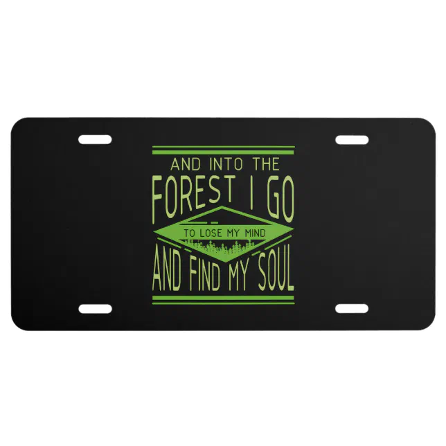 Camping Camper Forest Gift License Plate | Zazzle