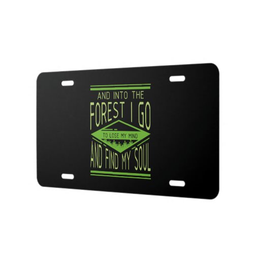 Camping Camper Forest Gift License Plate | Zazzle