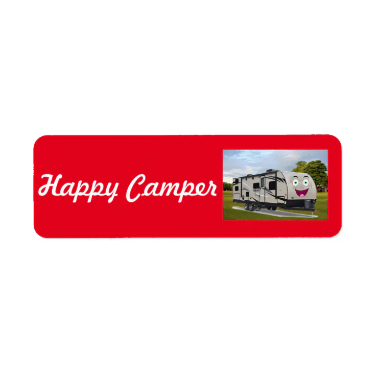 Camping Happy Retirement in ithe RV by Funnycoomb Label | Zazzle