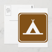 Camping Highway Sign Postcard | Zazzle