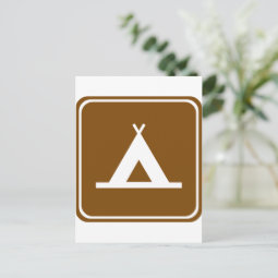 Camping Highway Sign Postcard | Zazzle