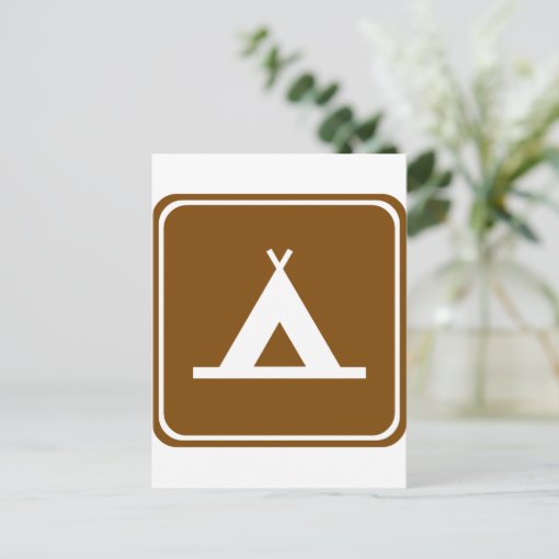 Camping Highway Sign Postcard | Zazzle
