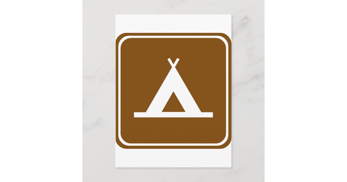 Camping Highway Sign Postcard | Zazzle