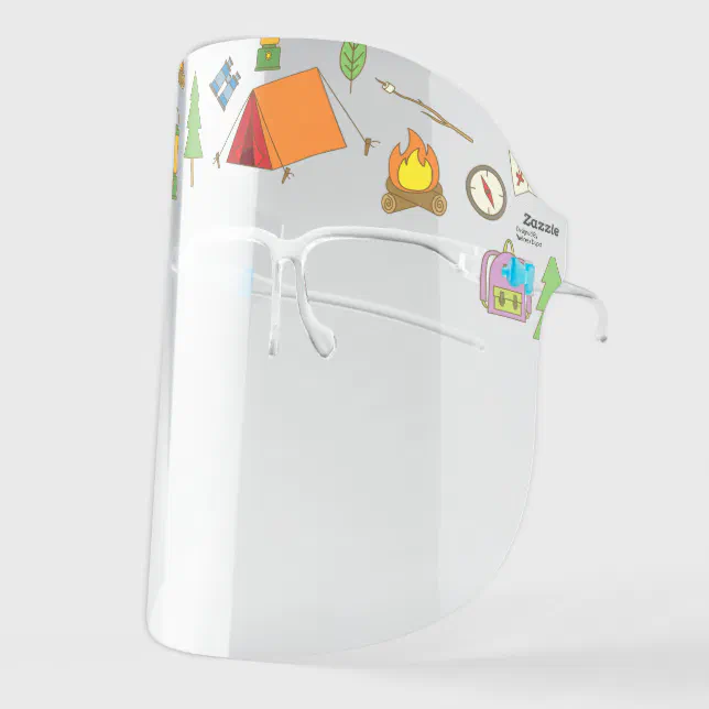 Camping Hiking Outdoors Face Shield | Zazzle