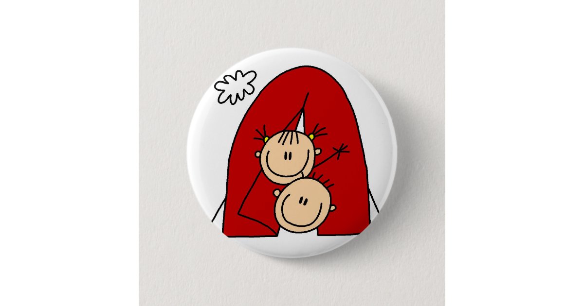 Camping In Tent Button | Zazzle