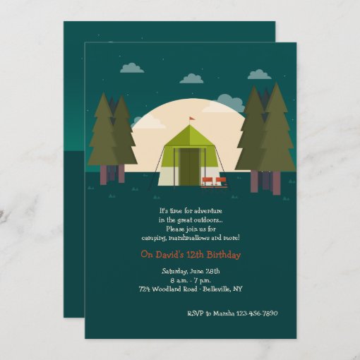 Camping Invitations | Zazzle