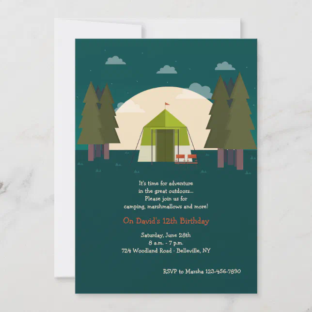 Camping Invitations | Zazzle