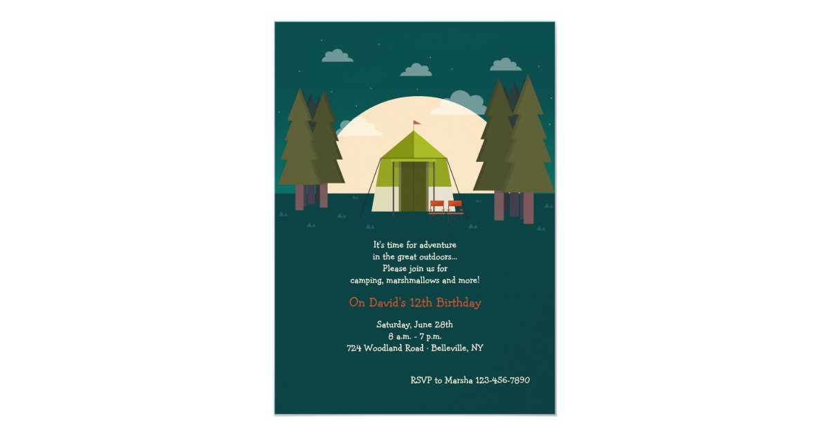 Camping Invitations | Zazzle.com