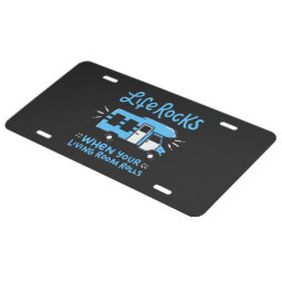 Camping - Life Rocks License Plate | Zazzle