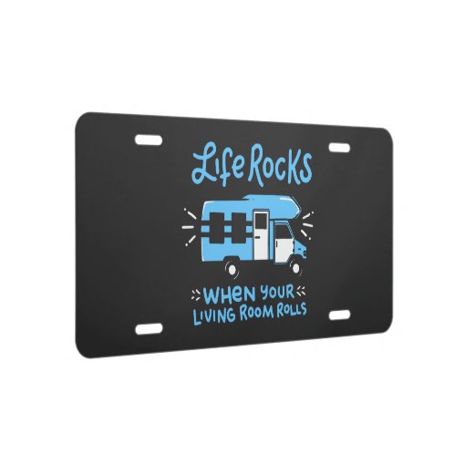 Camping - Life Rocks License Plate | Zazzle