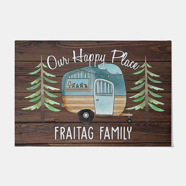 Camping Mat, Happy Camper Family Rug | Zazzle