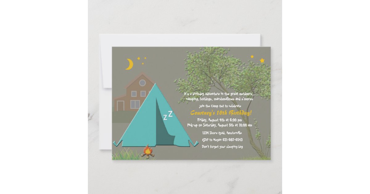 Camping Out Party Invitation | Zazzle
