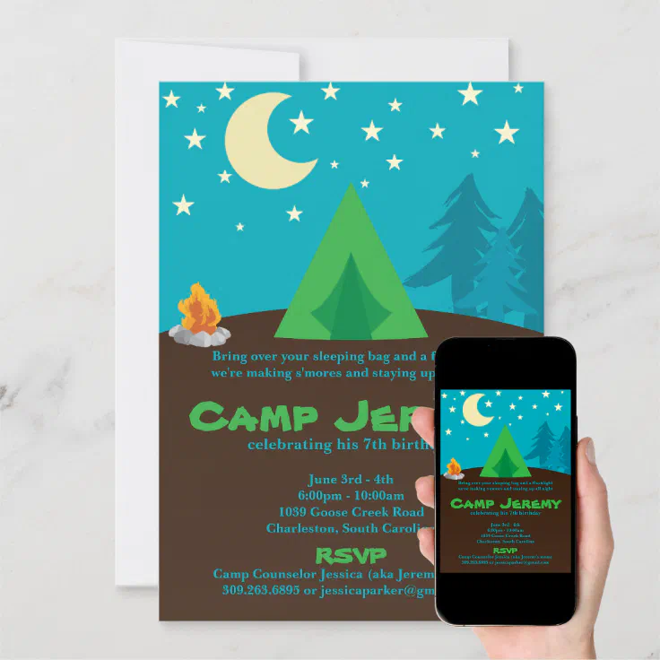 Camping Party Invitation | Zazzle