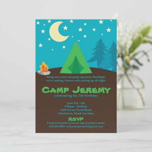 Camping Party Invitation | Zazzle