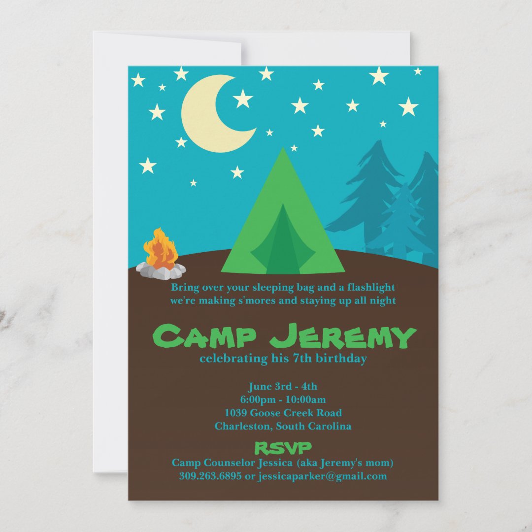 Camping Party Invitation | Zazzle
