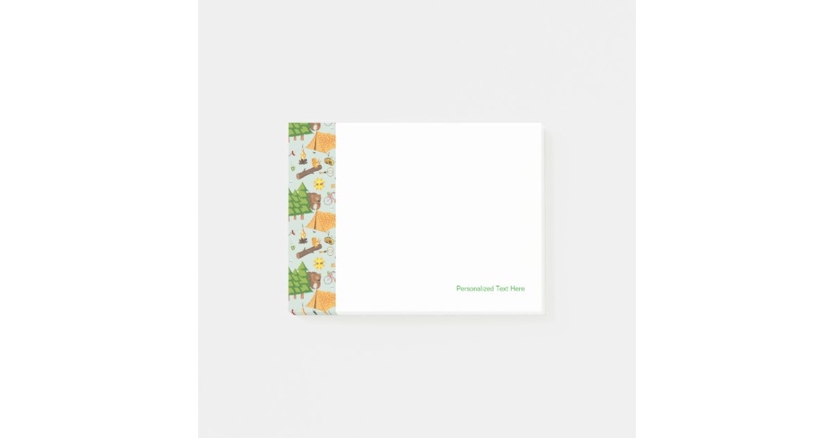 Camping Pattern Post-it Notes | Zazzle