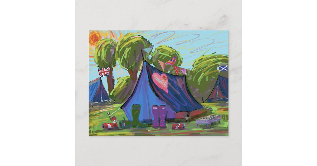 Camping Postcard | Zazzle