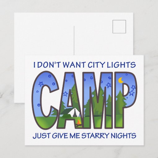 Camping Postcard | Zazzle
