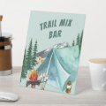 Camping Theme Editable Party Food Bar Station Pedestal Sign | Zazzle