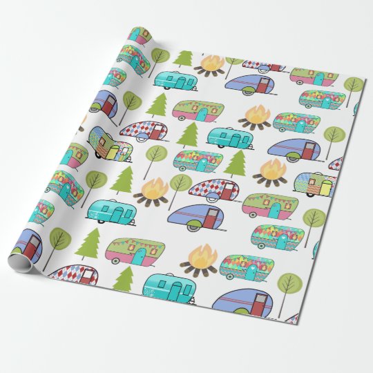 Camping Themed Wrapping Paper | Zazzle.com