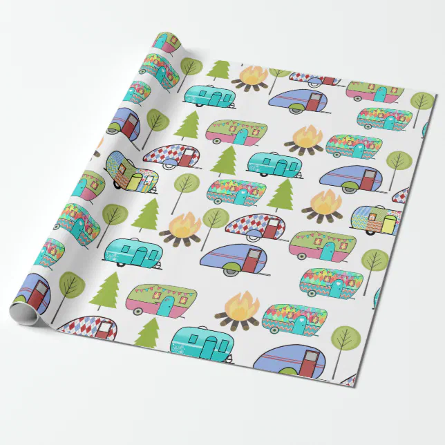 Camping Themed Wrapping Paper | Zazzle