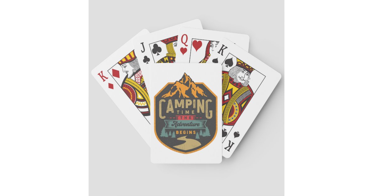 Camping Time Playing Cards | Zazzle