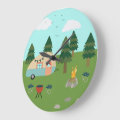 Camping Time Wall Clock | Zazzle