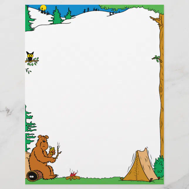 Camping Vacation Letterhead | Zazzle
