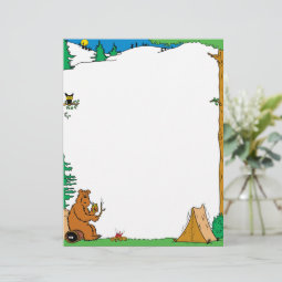 Camping Vacation Letterhead | Zazzle