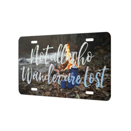 Camping | Wanderlust Nature License Plate | Zazzle