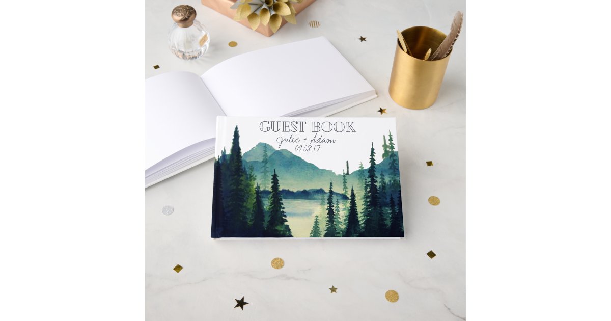 Camping Wedding Custom Guest Book | Zazzle