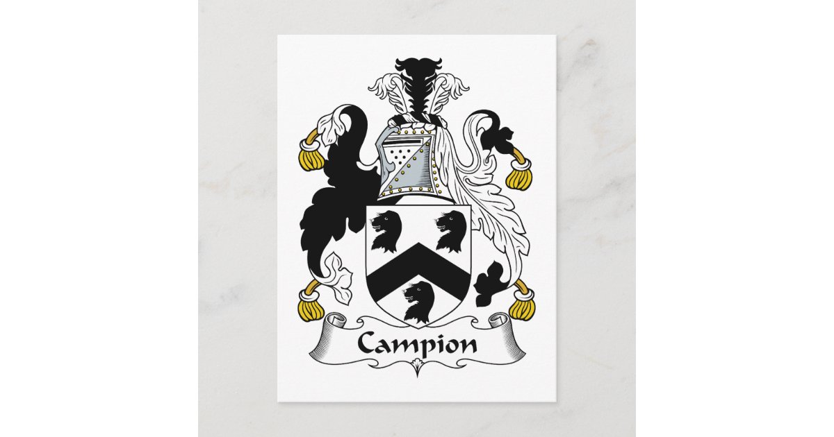 Campion Family Crest Postcard | Zazzle