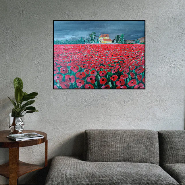 Campo de Amapolas Painting by Alfred Fox Canvas Print | Zazzle