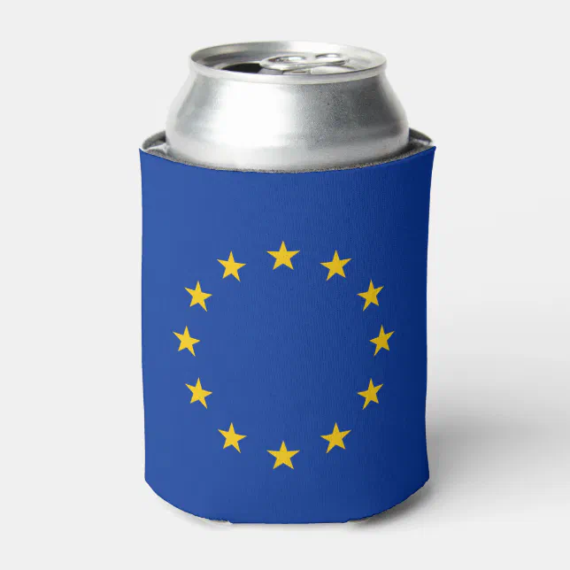 Can Cooler with flag of European Union | Zazzle