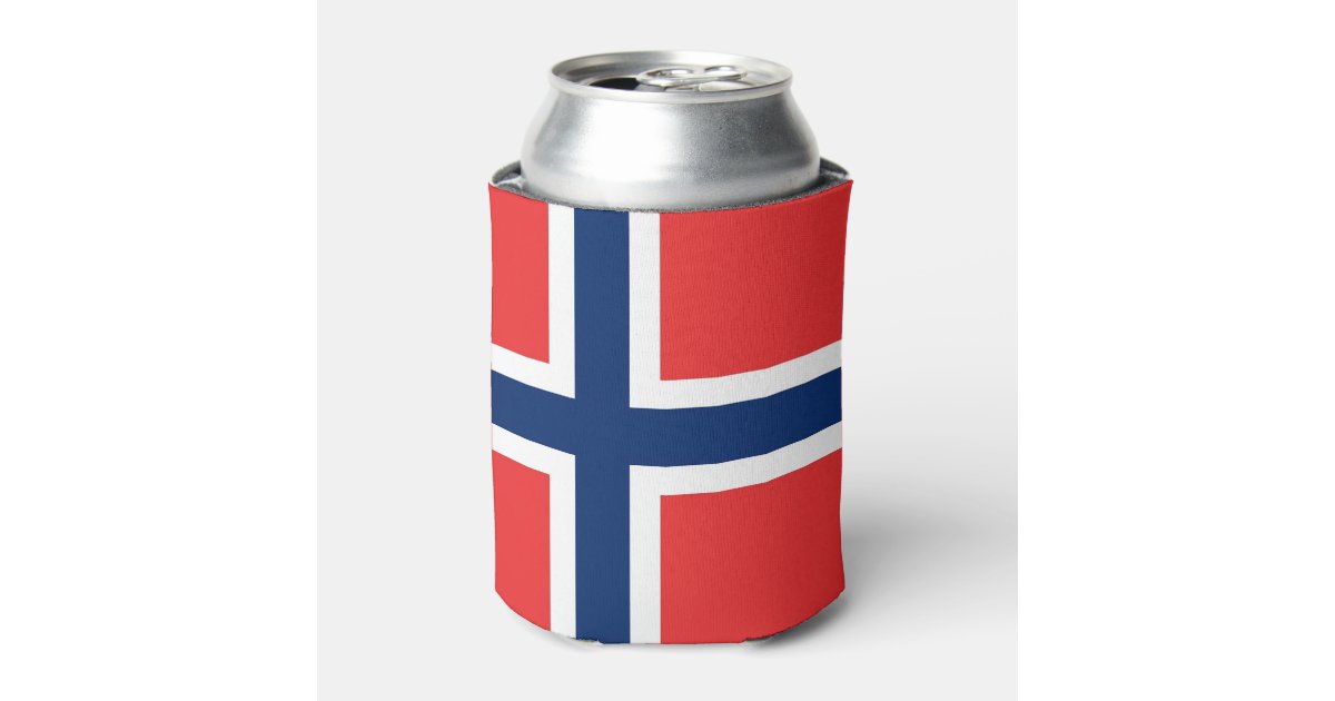 Can Cooler with flag of Norway | Zazzle