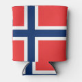 Can Cooler with flag of Norway | Zazzle