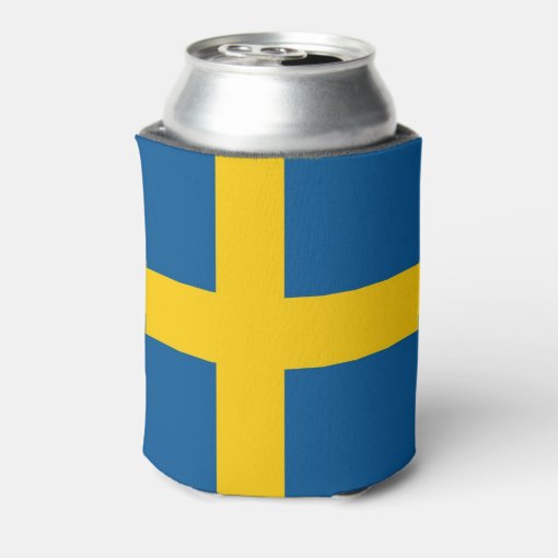 Can Cooler with flag of Sweden | Zazzle