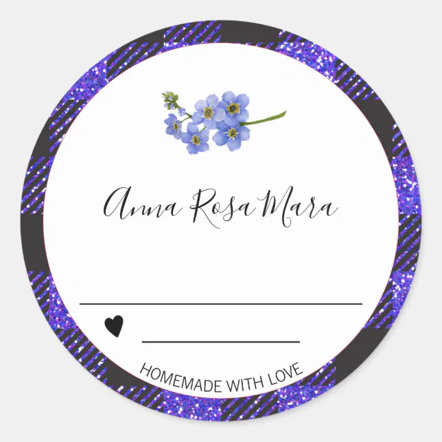 Can grape AP30 Buffalo Gingham Homemade Heart Classic Round Sticker ...
