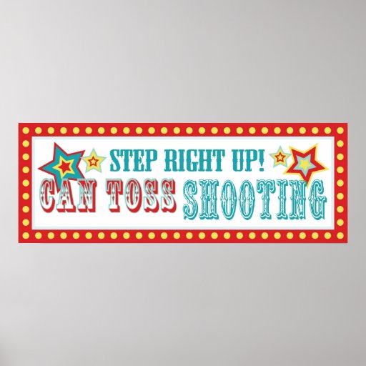 Ball Toss Carnival Sign