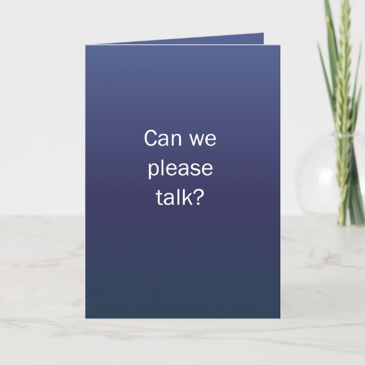 Can We Please Talk Card | Zazzle