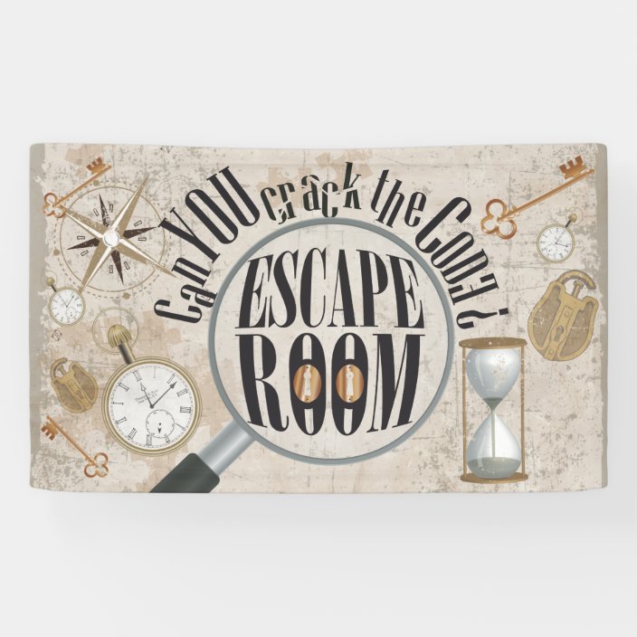 Can You Crack the Code? Escape Room Game Party Banner | Zazzle