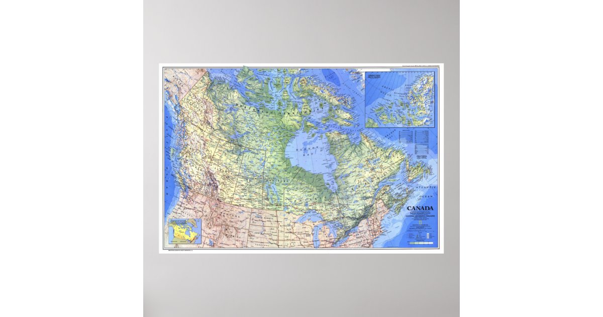 " Canada: 1985 Detailed map ... Poster | Zazzle