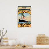CANADA ALLAN LINE Steamship Vintage Travel Poster | Zazzle