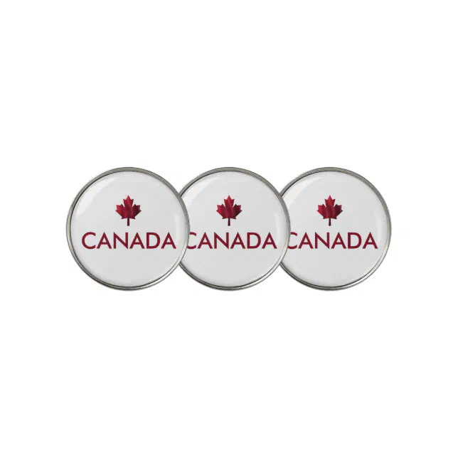 Canada and Maple Leaf Golf Ball Marker | Zazzle